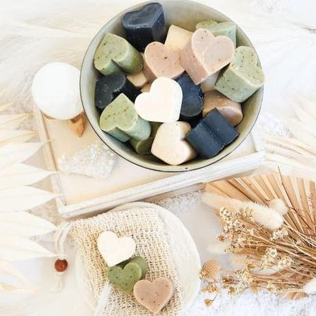 Mini Heart Shaped Natural Soaps – Coconut Luxe Naturals